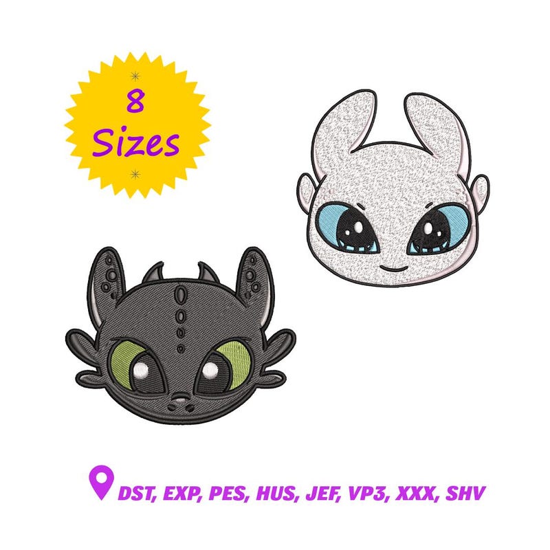 Toothless Embroidery - Etsy