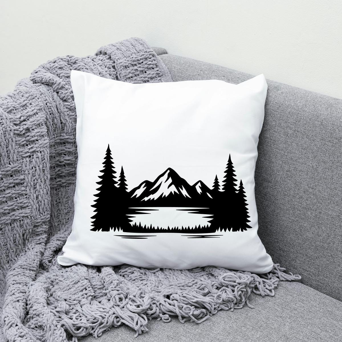 Mountain Forest Laser Cut File | Nature Scene SVG DXF (digital Download ...