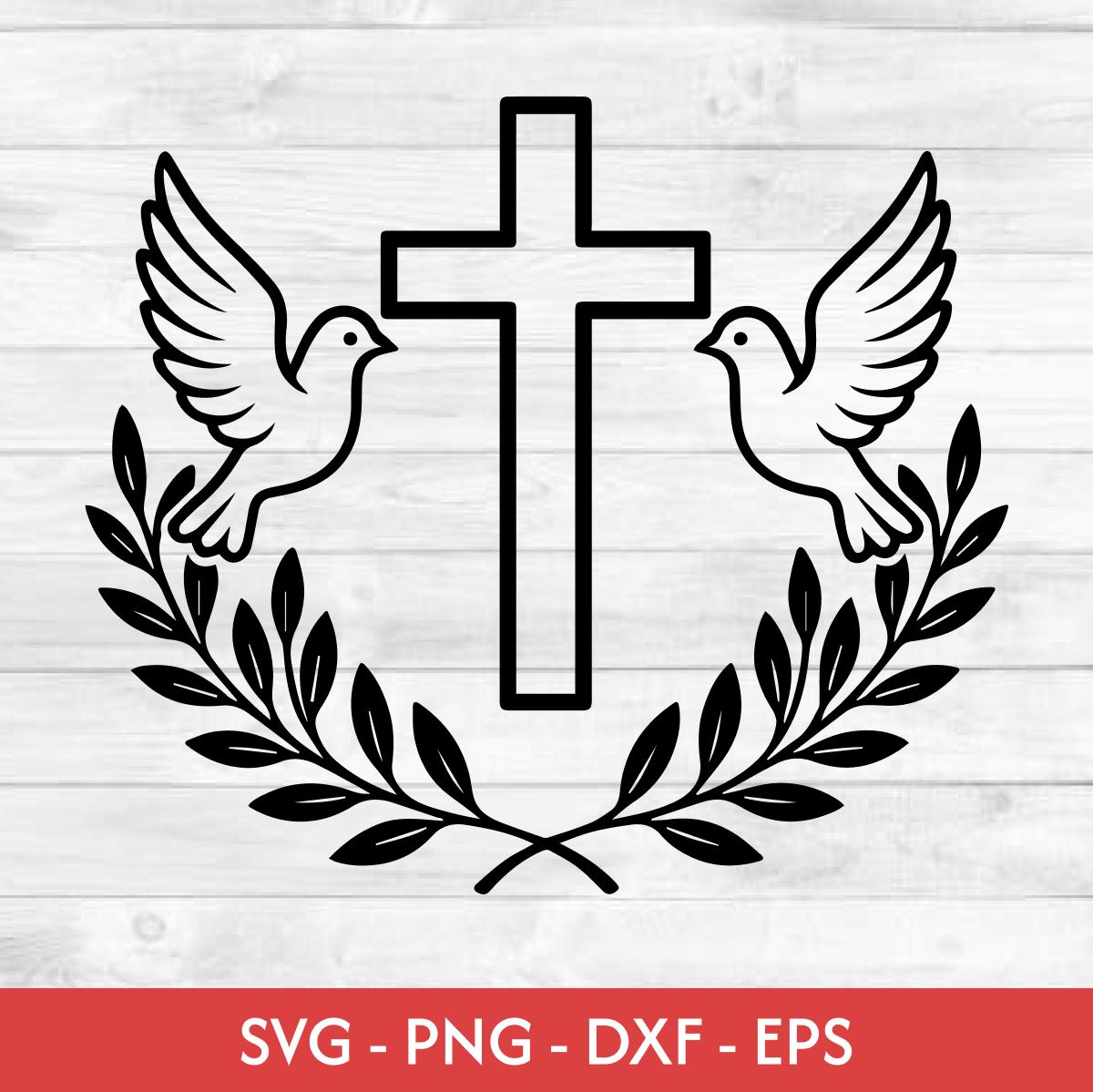 Dove and Cross Svg, Dove Cross Bundle, Dove Svg, Cross Svg, Cross Png ...