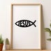 Jesus Fish SVG, Jesus Fish Symbol Svg, Christian SVG, Faith Svg, Bible ...