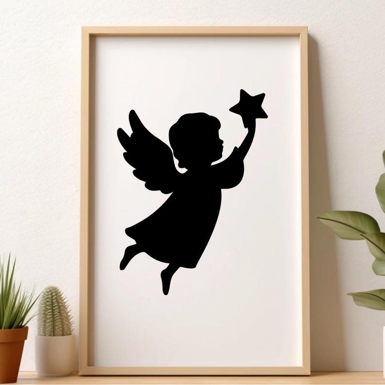 Angel Svg Cut File, Cricut Silhouette, Angel Png, Angel Baby Dxf, Angel ...