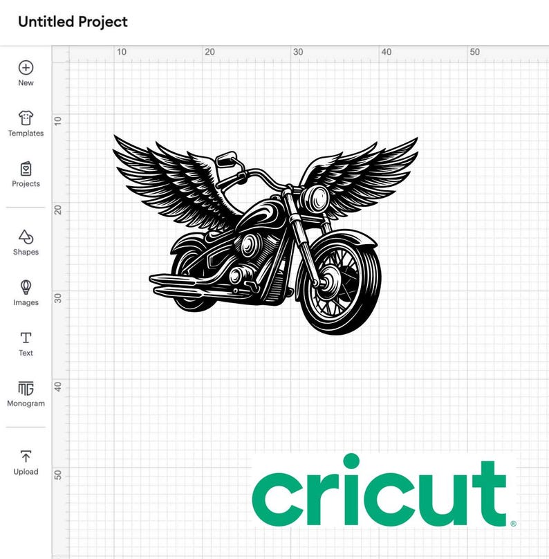 Motorcycle Wings Svg, PNG Clipart Files, Biker Silhouette Vector ...