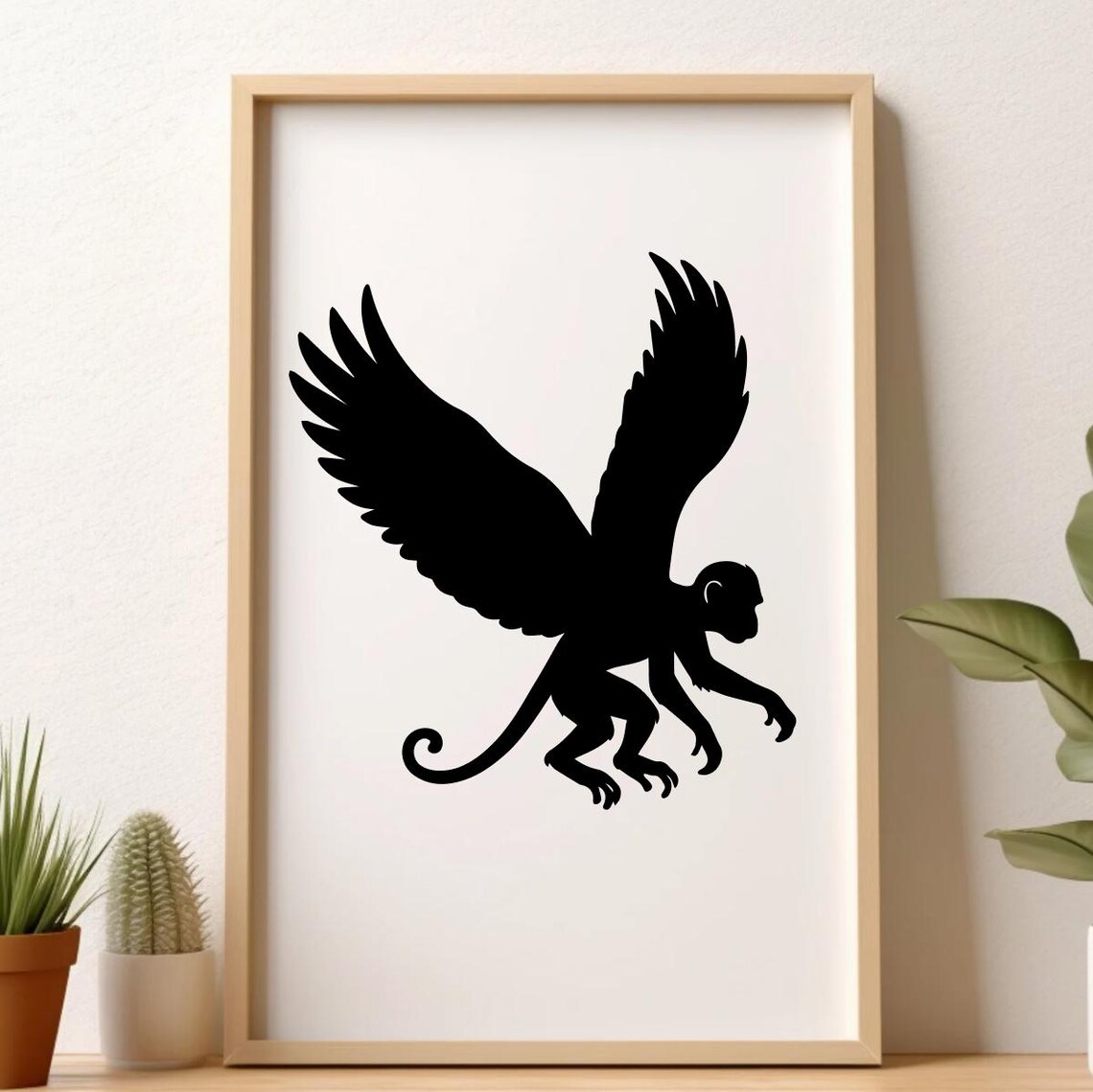 Flying Monkey Silhouette Svg, Wizard of Oz Svg File, Oz Logo, Wizard ...
