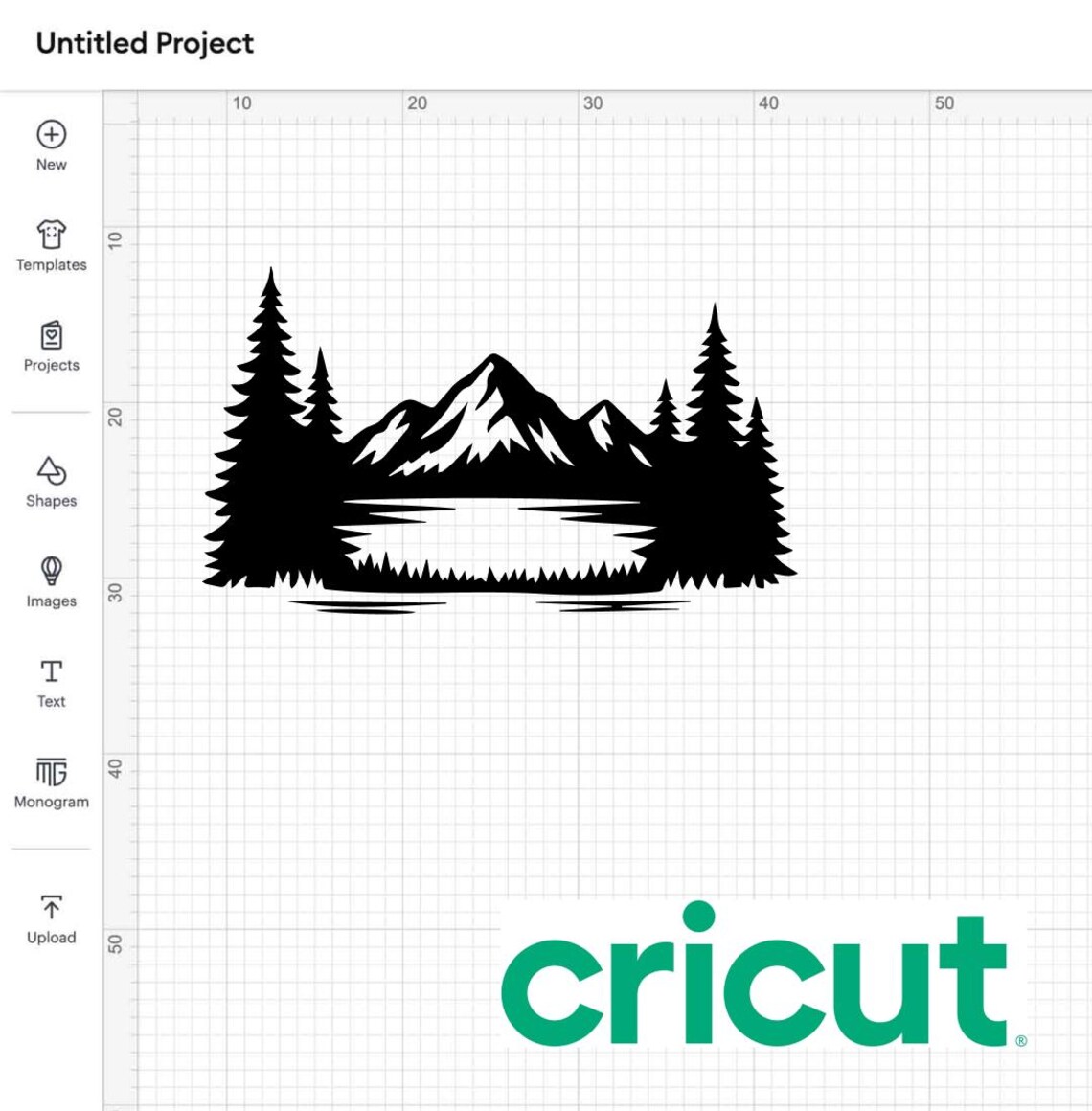 Mountain Forest Laser Cut File | Nature Scene SVG DXF (digital Download ...