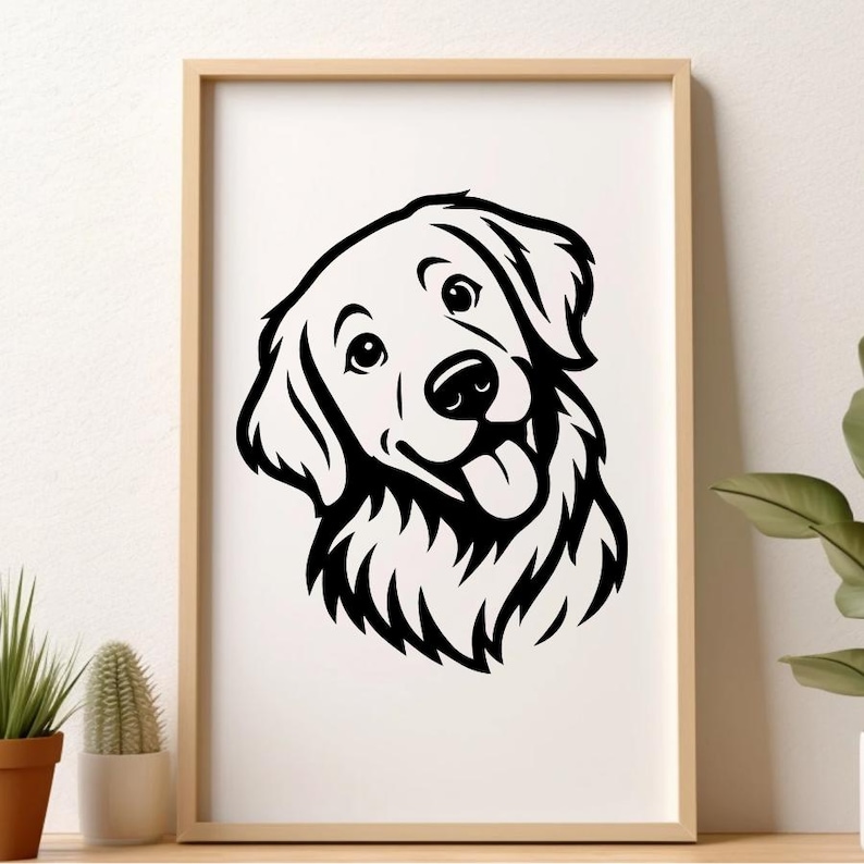 Golden Retriever Vector SVG File – Dog Clipart Image for Logo – Golden ...