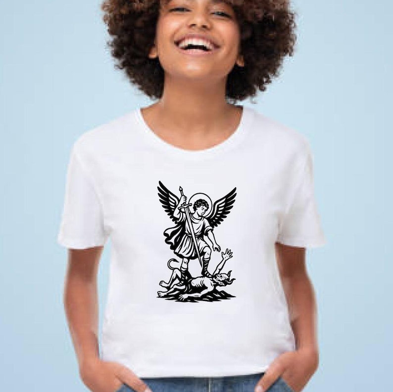 Archangel Michael SVG: St Michael Triumphant, Digital Download, Angel ...