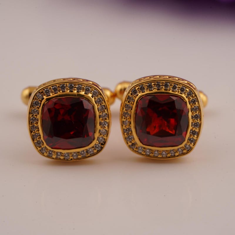Gemstone Cufflinks - Etsy
