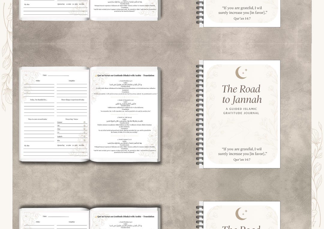 Islamic Gratitude Journal: Muslim Prayer & Reflection (PDF Downloadable ...