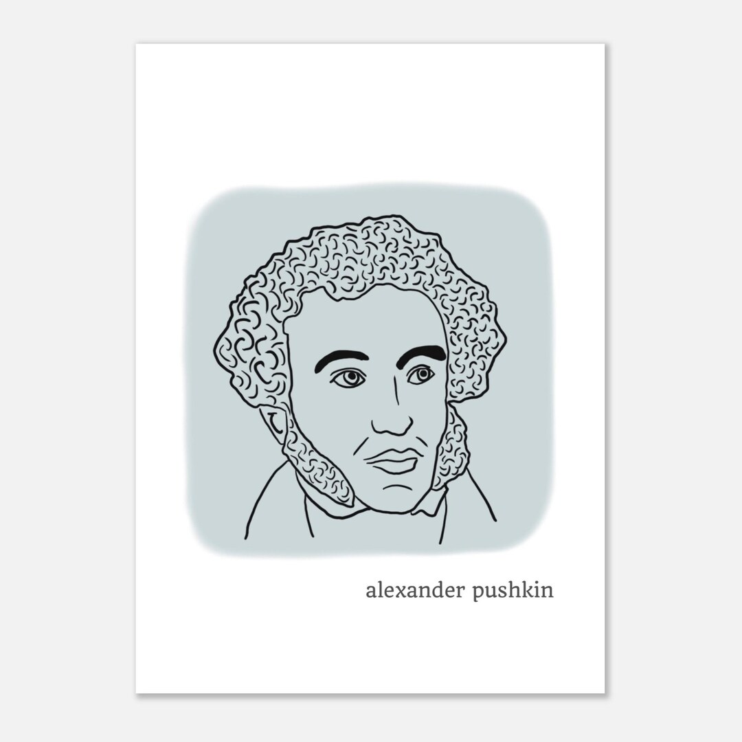 Alexander Pushkin Postcard Portrait - Etsy