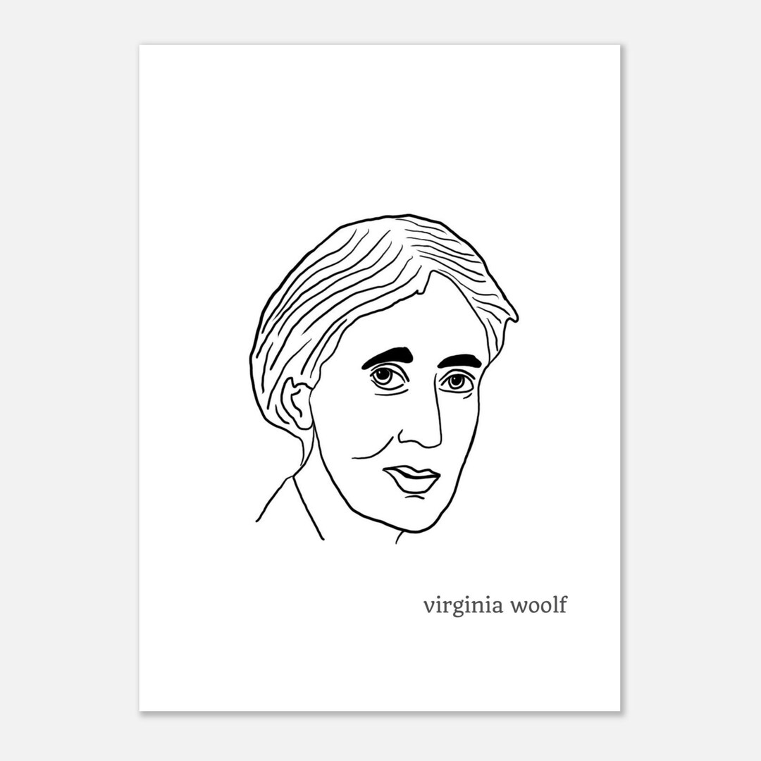 Virginia Woolf Postcard Portrait - Etsy