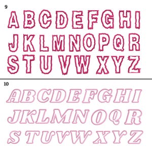 Applique Embroidery Font, 10 BX Alphabet Designs (instant Download) - Etsy