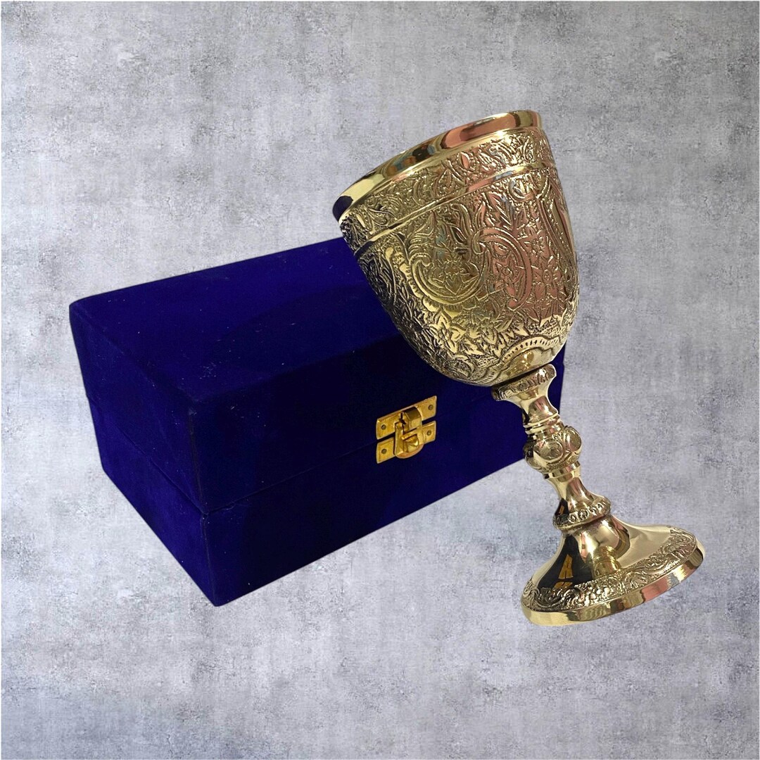 Personalized Engraved Brass Goblet – Ornate Chalice With Gift Box - Etsy