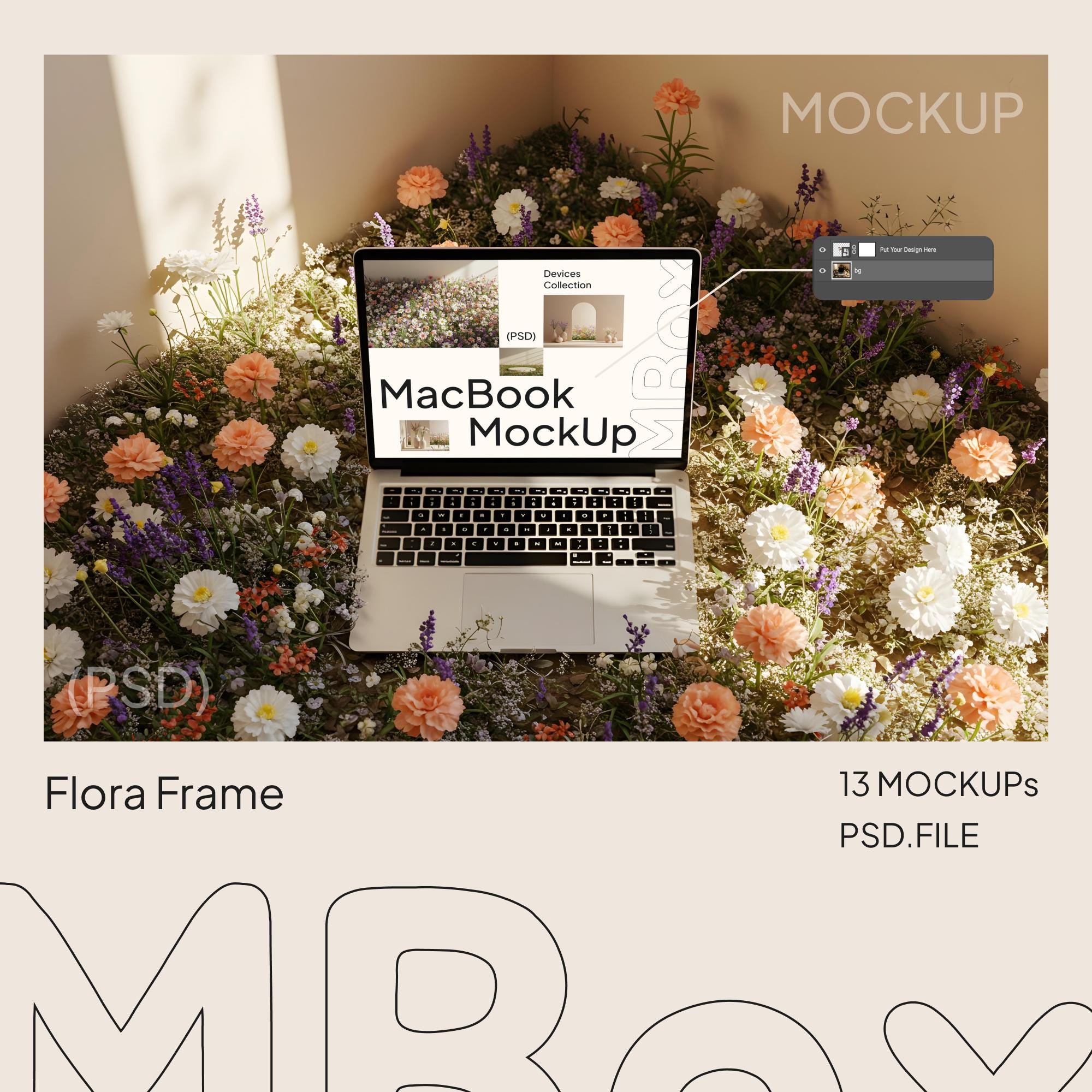 Flora Frame Device Mockups - Etsy