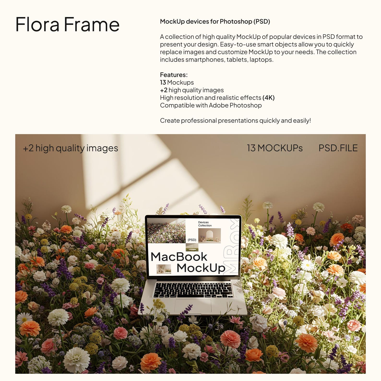 Flora Frame Device Mockups - Etsy