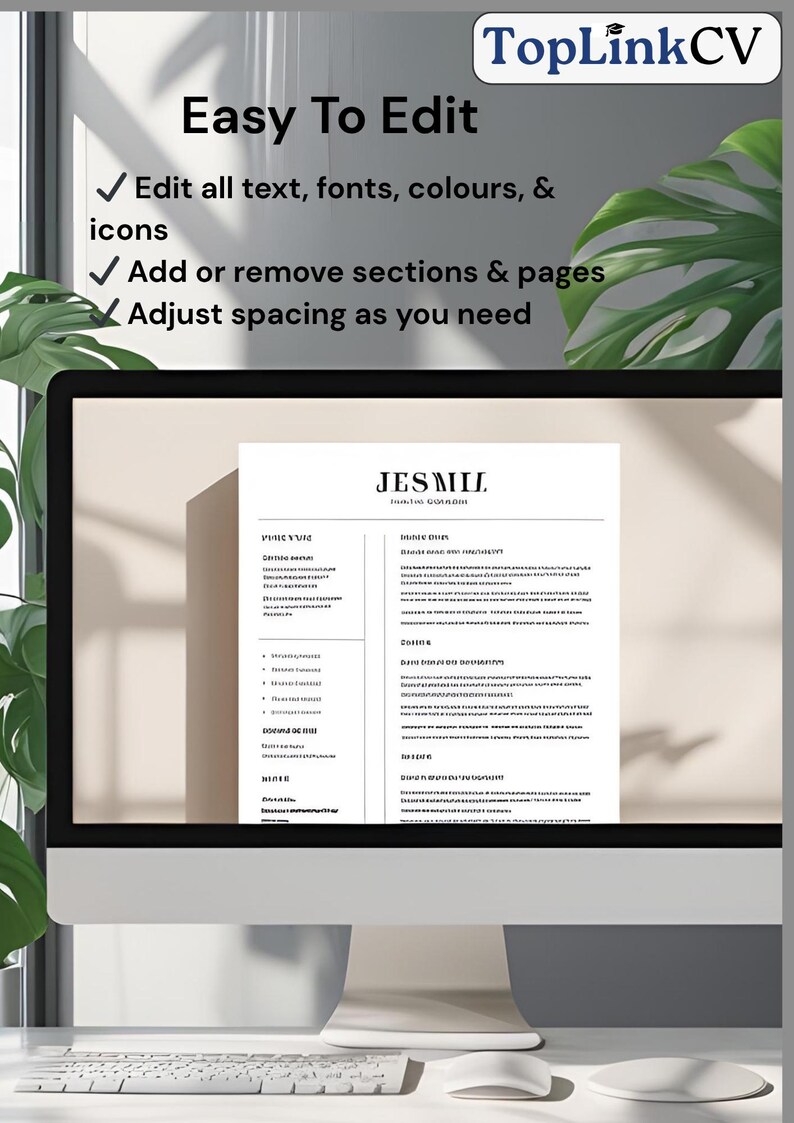 ATS Friendly Resume Template Word, Pages, Google Docs, ATS Resume, ATS ...