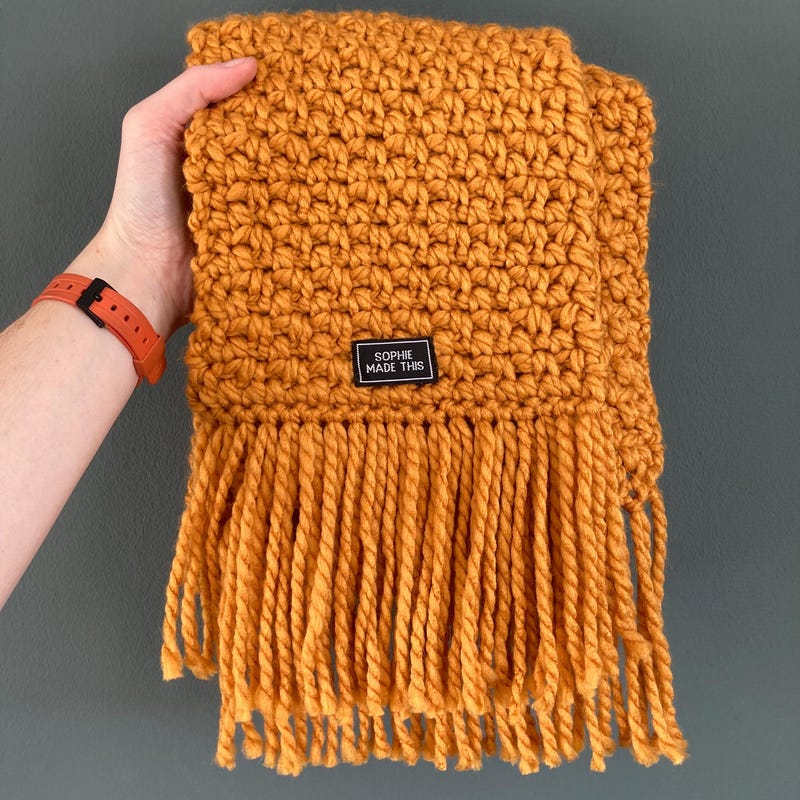 Chunky Hand Made Scarf - Etsy UK