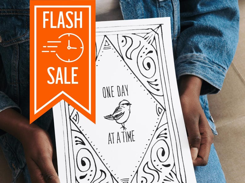 One Day at a Time Artful Poster | Digital Download - Etsy