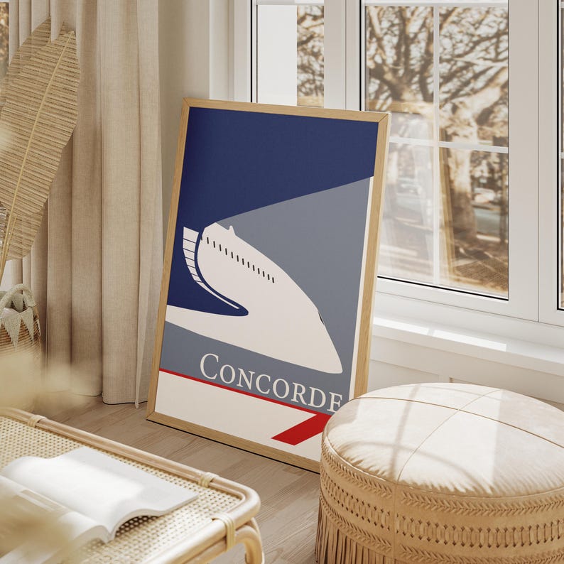 Concorde Poster – Supersonic Jet Aviation Wall Art – British-french ...