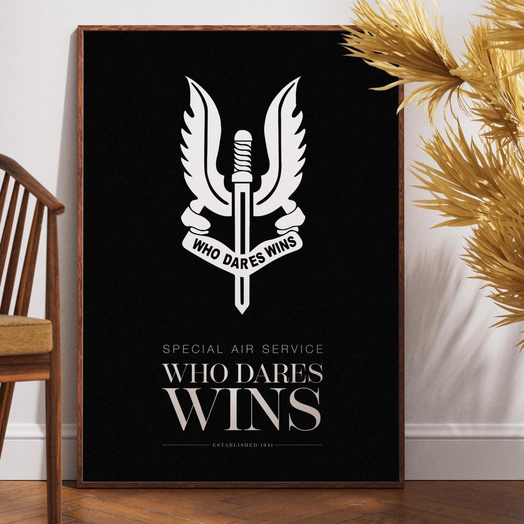 SAS Who Dares Wins Poster: British Army, David Stirling Artwork - Etsy UK