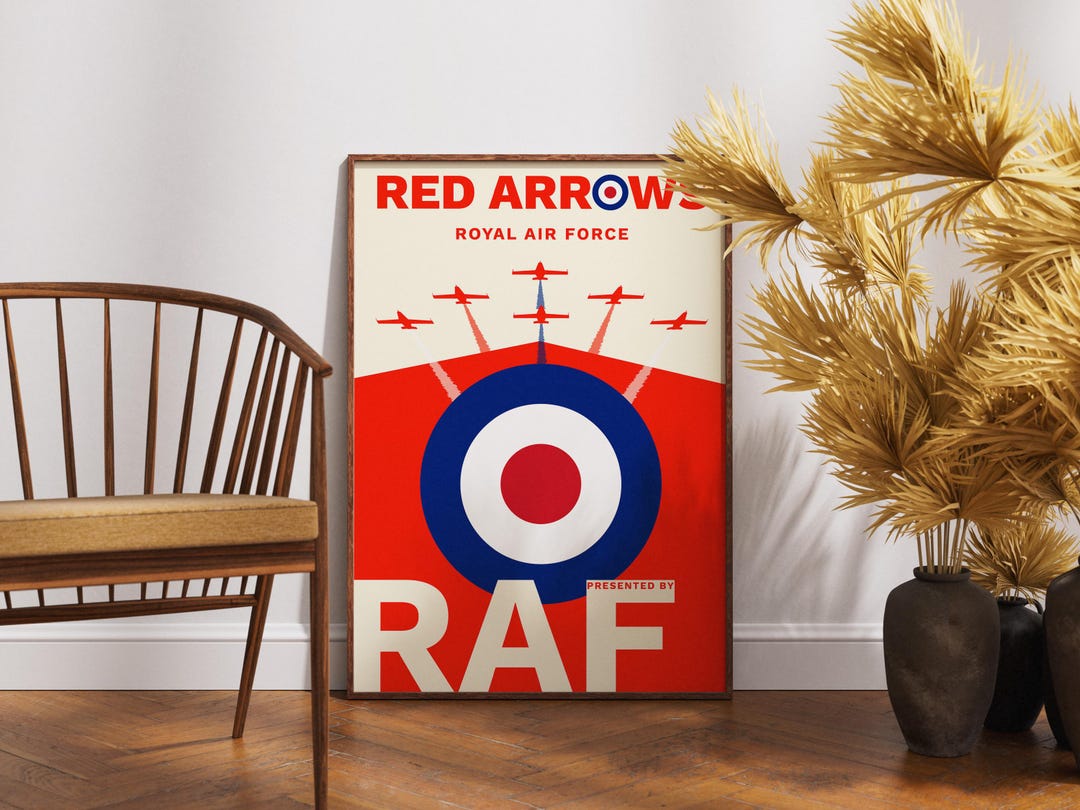 Red Arrows Themed Vector Wall Art | RAF Poster | Digital Download - Etsy