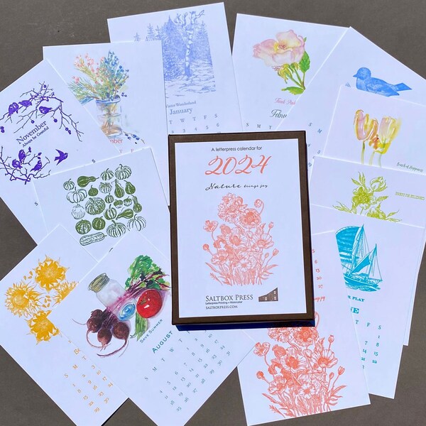 Watercolor Calendar - Etsy