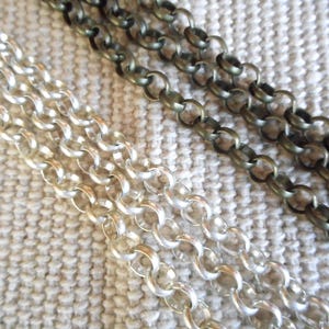 7mm Rolo Chain Bulk, Rolo Cable Chain Necklace, Bracelet, Jewelry ...