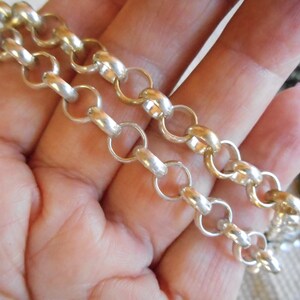 7mm Rolo Chain Bulk, Rolo Cable Chain Necklace, Bracelet, Jewelry ...