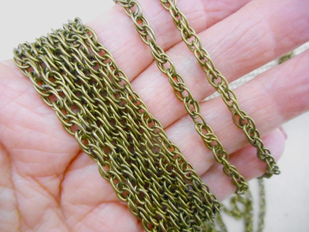 7 Feet - Chain in Bulk - Antique Brass Loose Rope Chain 4mm - Etsy