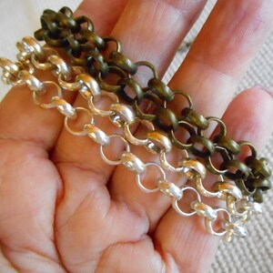 7mm Rolo Chain Bulk, Rolo Cable Chain Necklace, Bracelet, Jewelry ...