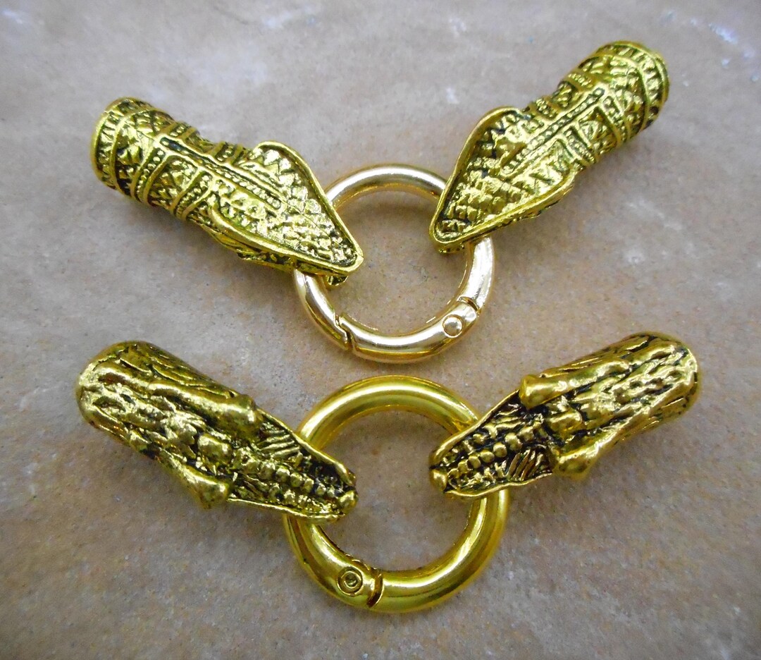 Snake Head Clasp or Alligator Head Clasp, Necklace & Bracelet Clasp ...