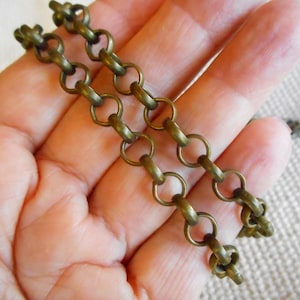 7mm Rolo Chain Bulk, Rolo Cable Chain Necklace, Bracelet, Jewelry ...