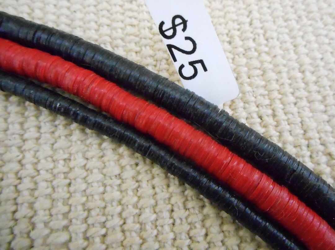 Vinyl Phono Record Beads 4mm & 6mm African Waist Beads Vulcanite Beads ...