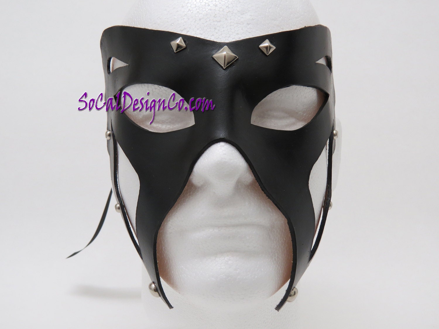 Mens Masquerade Mask Black Leather Mask Halloween Mask | Etsy