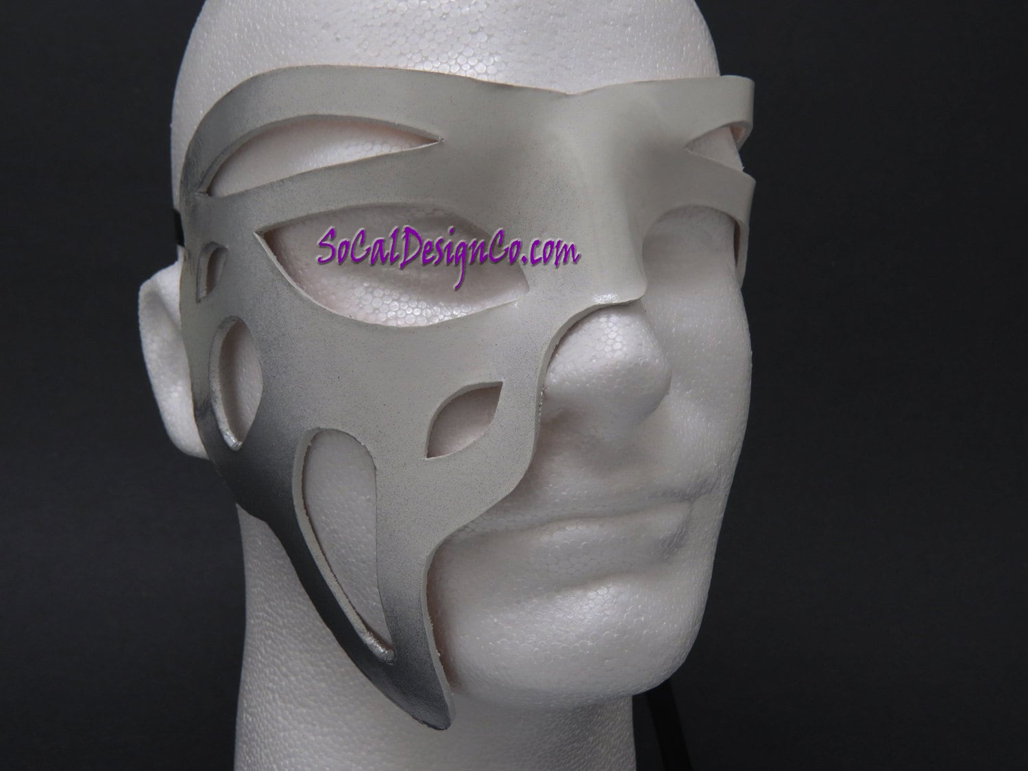 Mens Masquerade Mask White Leather Mask Halloween Mask | Etsy