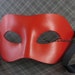 Red Leather, Masquerade Mask, for Men, Leather Mask, Halloween Mask ...
