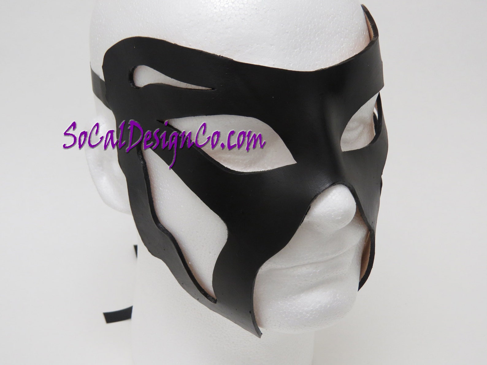 Mens Masquerade Mask - Black - Leather Mask - Halloween Mask ...