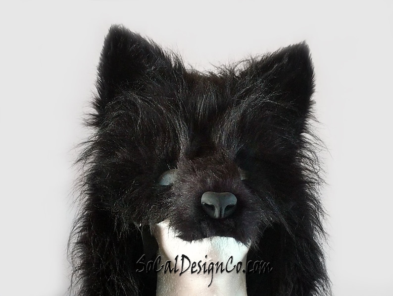 Black Wolf Mask Realistic Wolf Mask Custom Wolf Mask - Etsy