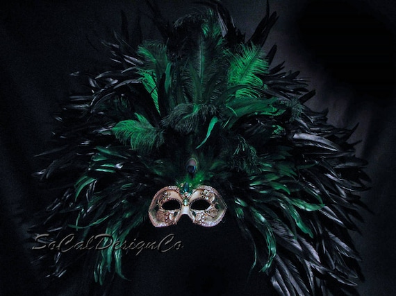 Custom Feather Mask Masquerade Mask Order a Custom Mask - Etsy