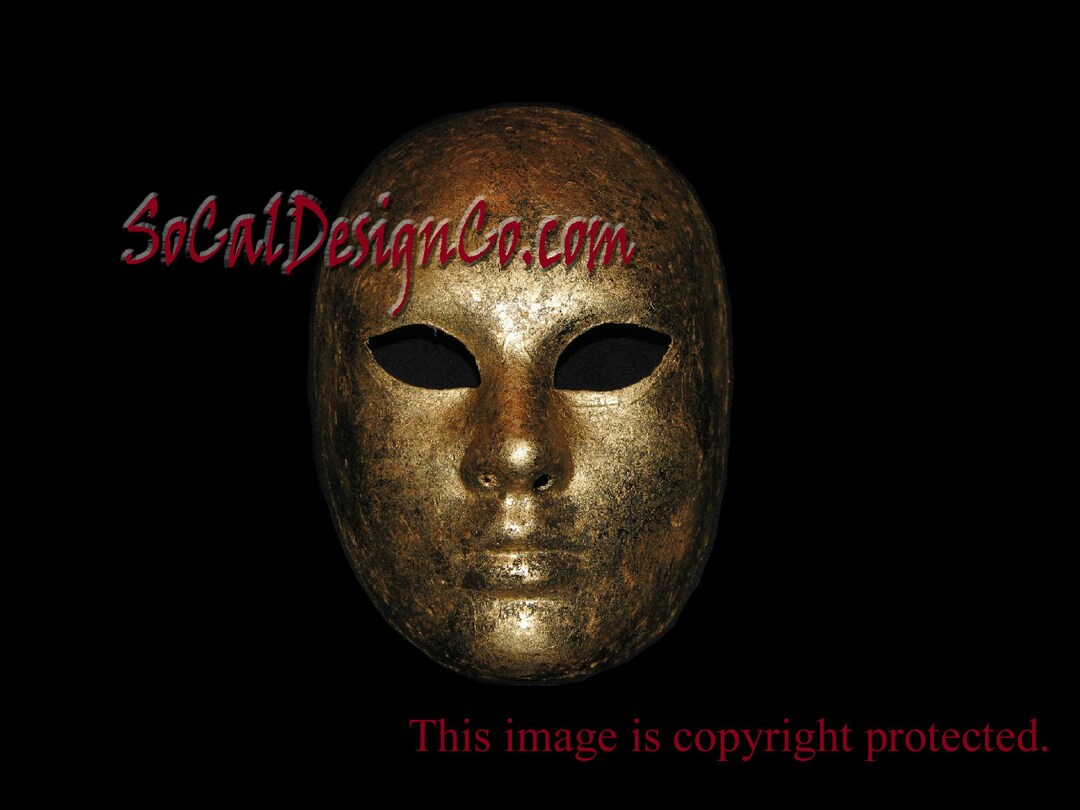 Gold Leafed Full Face Authentic Italian Unisex Venetian Mask - Etsy