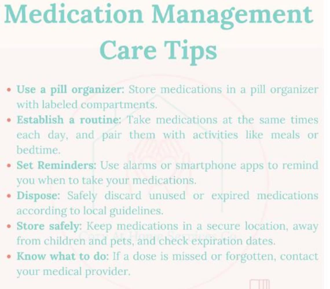 Medication Management Tips, Medication Tracker Printable, Caregiver ...