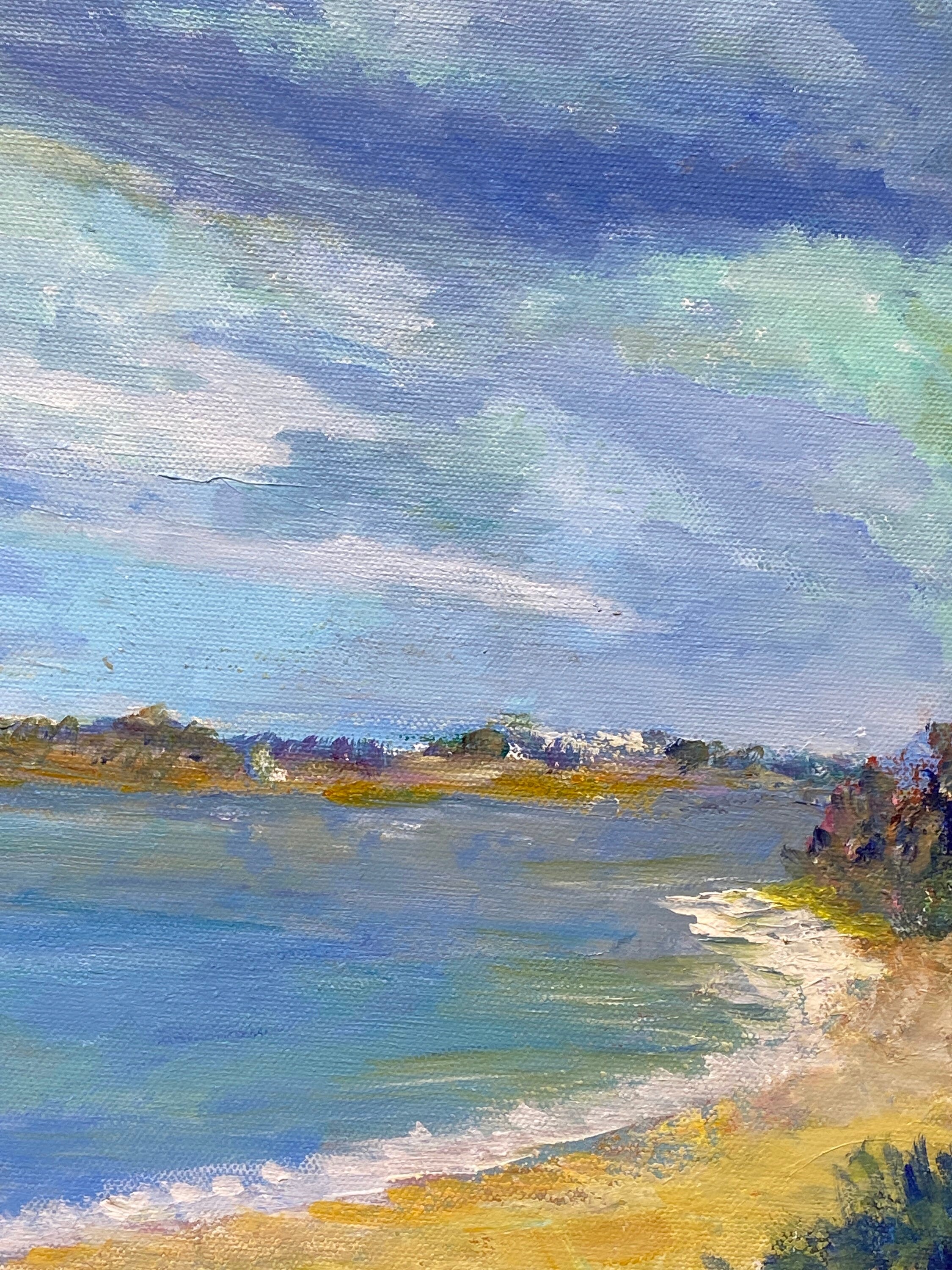 Delaware Inland Bays acrylic painting 20x20 gallery wrapped canvas by ...