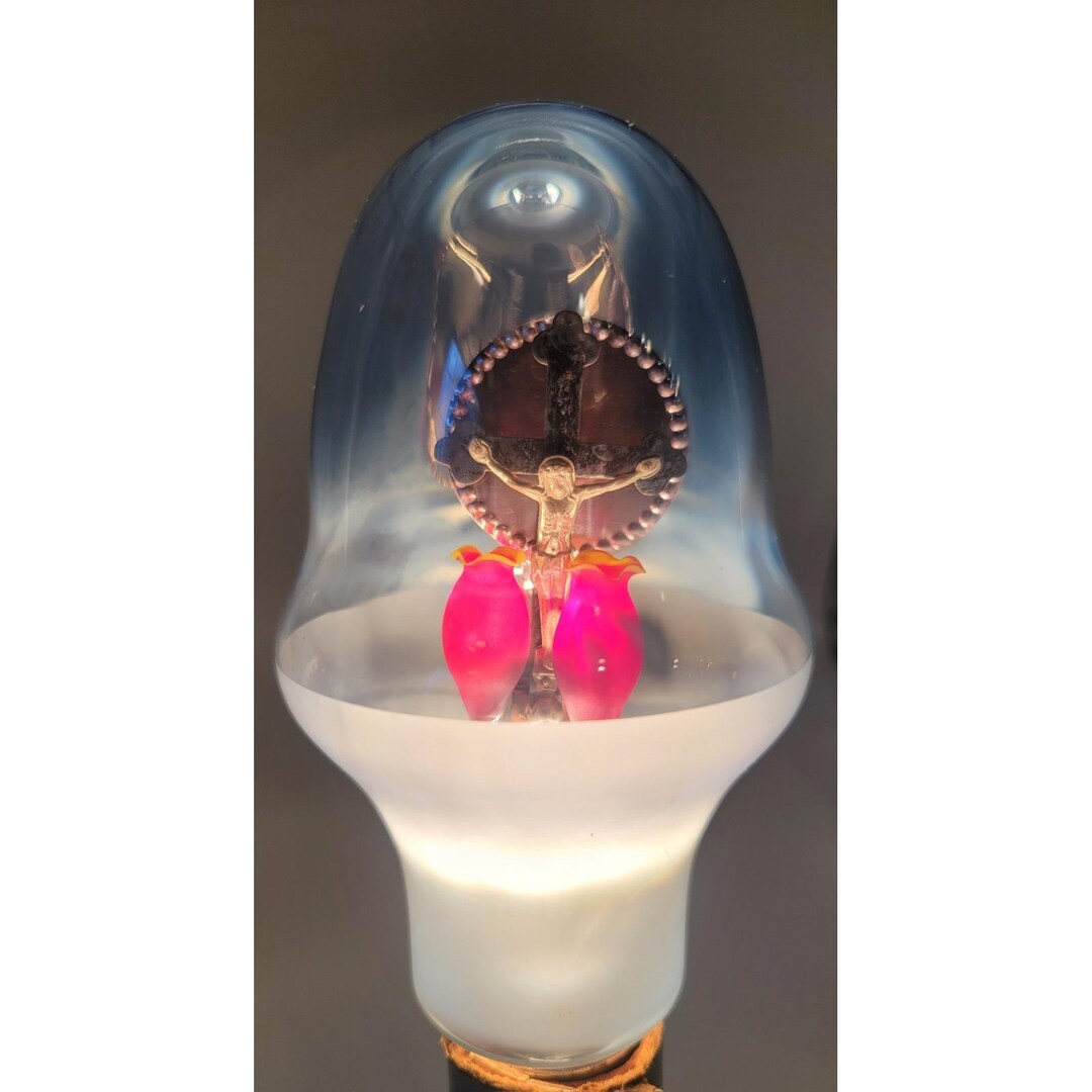 Vintage Jesus Christ on Cross Easter Figural Light Bulb Religious Japan ...