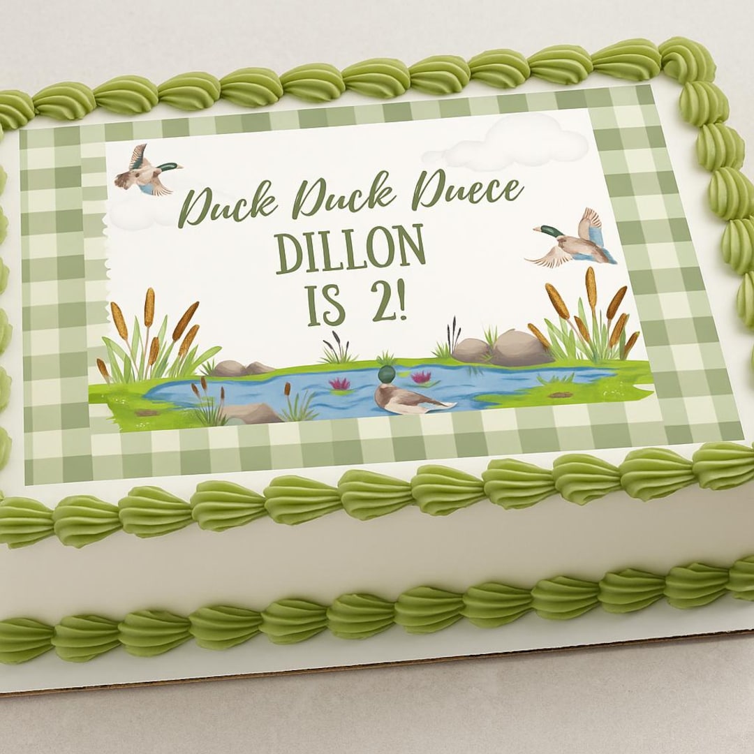 Duck Duck Deuce Cake Topper: 2nd Birthday Edible Image - Etsy