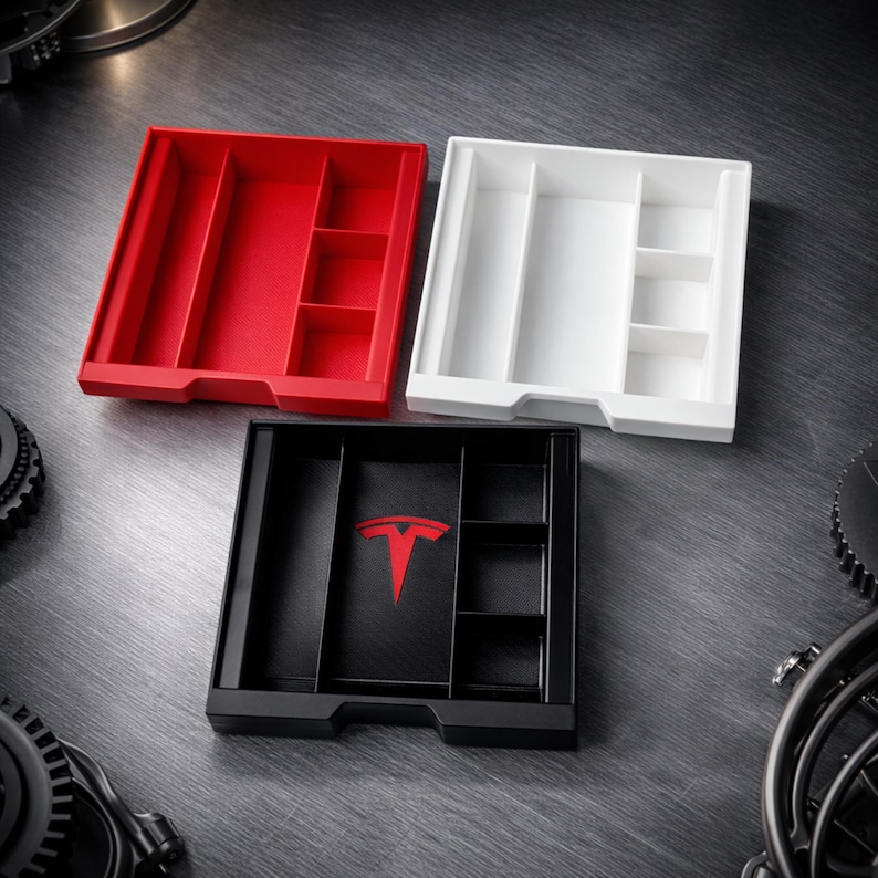 3D Printed Tesla Center Console Organizer Tray for Model 3 & Model Y ...
