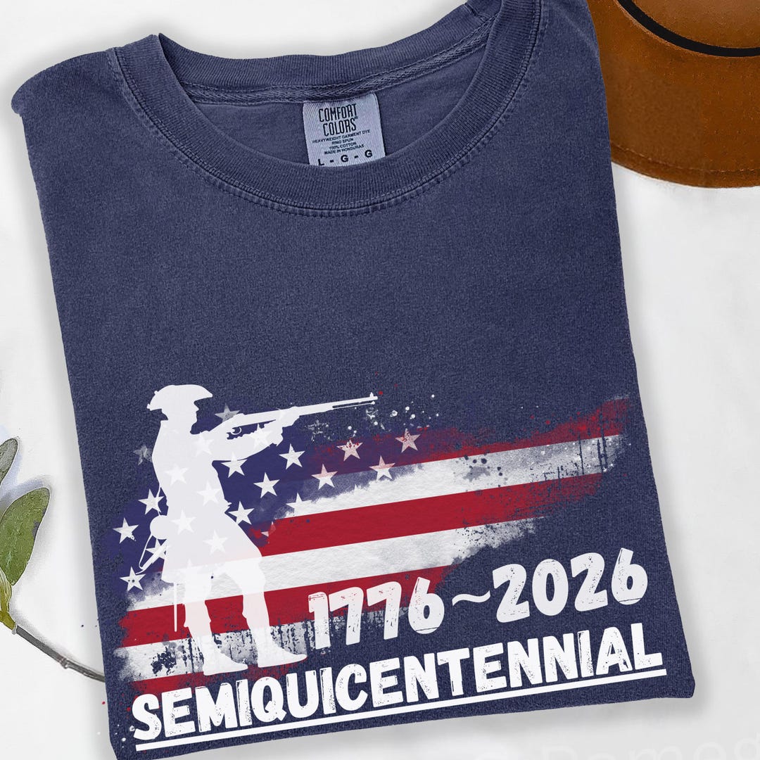 1776-2026 Semiquicentennial Flag Silhouette T-shirt - Etsy
