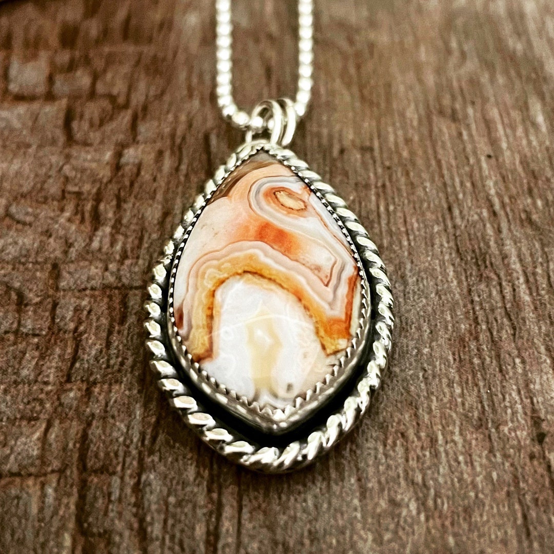 Crazy Lace Agate Necklace - Etsy