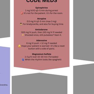 ED Med Quick Guide for Nurses | Digital Download | Funny + Functional ...