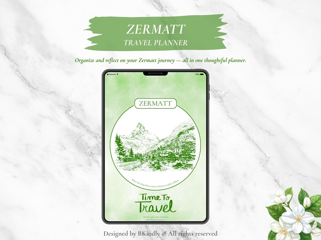 Zermatt Travel Journal – A4, A5, US Letter | Digital PDF Download ...