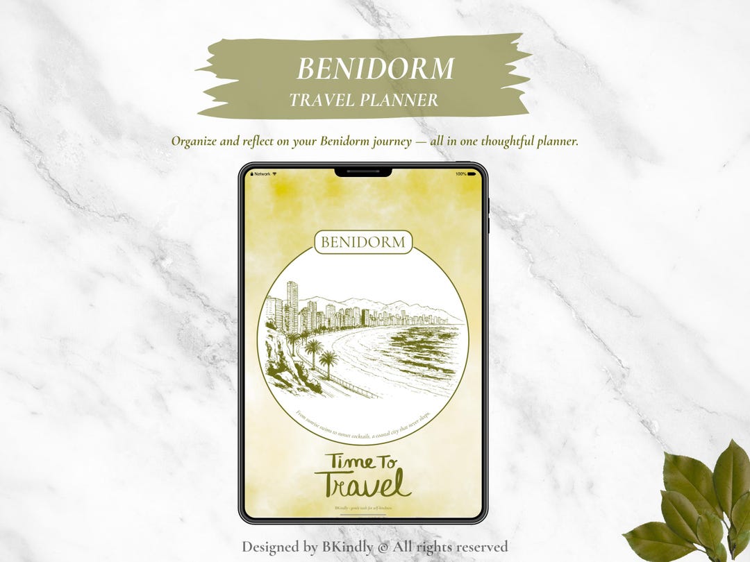 Benidorm Travel Planner for Goodnotes | Printable Itinerary | Vacation ...
