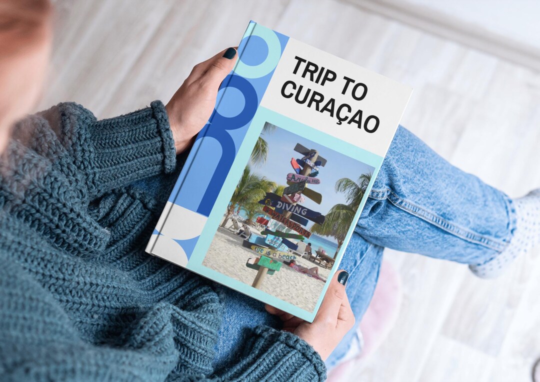 Custom Travel Photo Book Template • Editable Vacation Memory Book ...